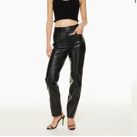 Aritzia | Pants & Jumpsuits | Artizia Wilfred Rebel Black Leather Pants ...